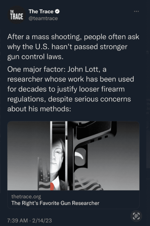 UPDATE: Michael Bloomberg's Groups Blame John Lott for Mass Public ...