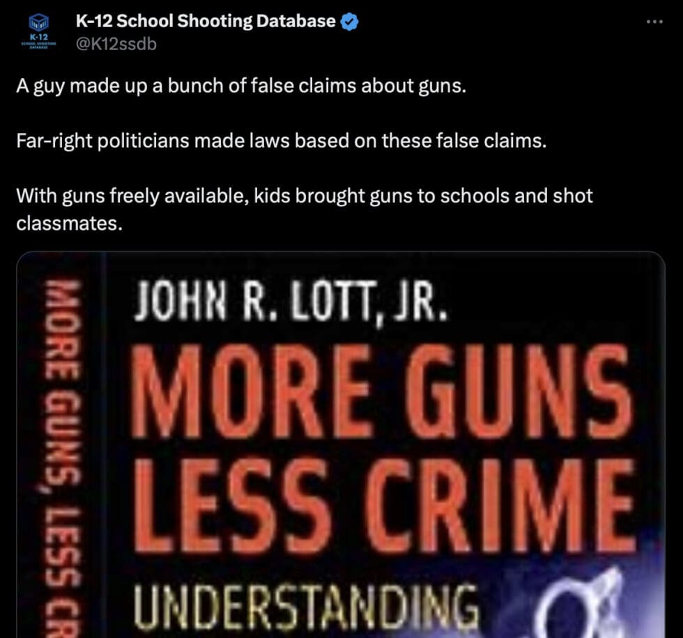 Yet more Gun Control Advocates Blame John Lott for Mass Public Shootings