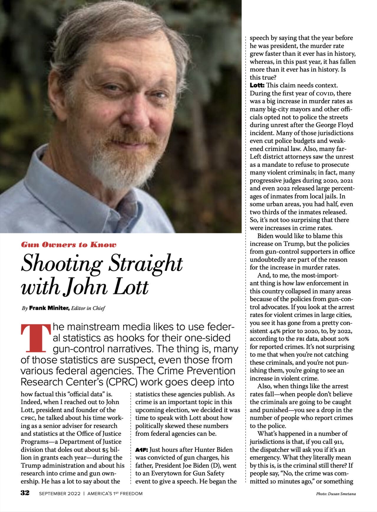 John Lott’s Interview with America’s First Freedom