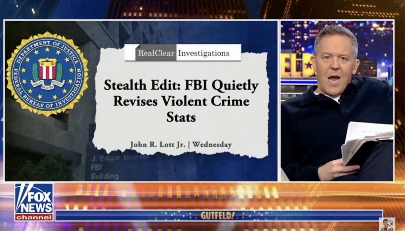 Fox News' Gutfeld! Mentions Our Research, Second Night in a Row - Crime ...